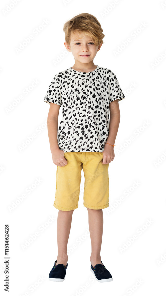 Little boy png sticker, full body, transparent background Stock Photo ...