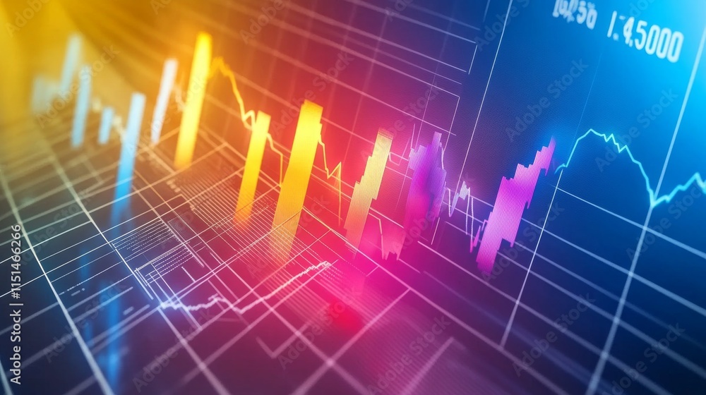 Eerie financial growth concept featuring a creepy graph of finance ...