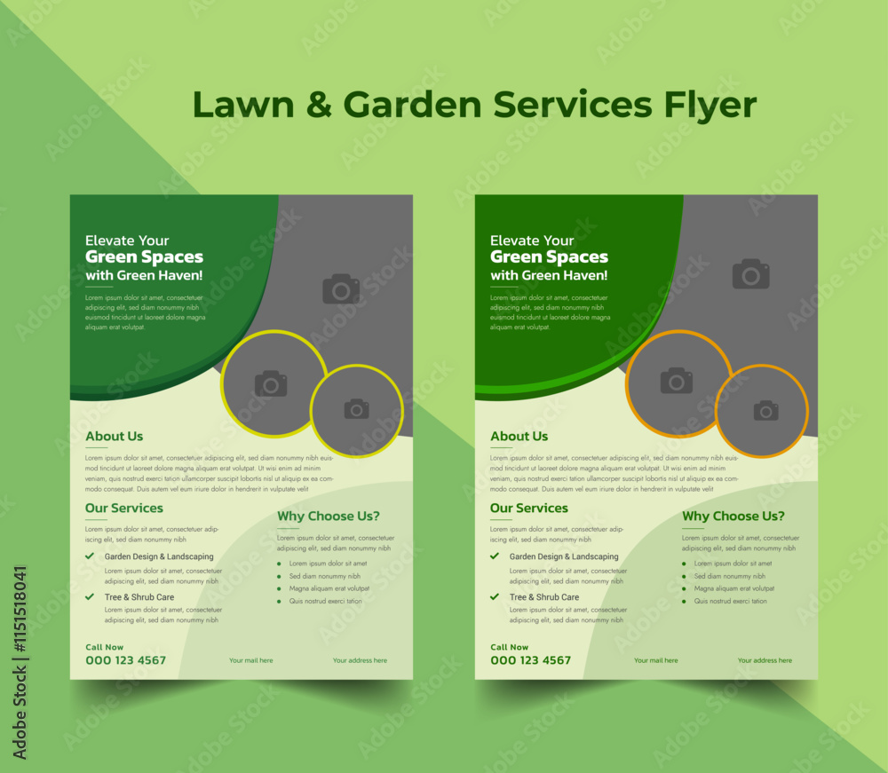 Lawn Garden or Landscaping Service Flyer Template. Business Flyer ...