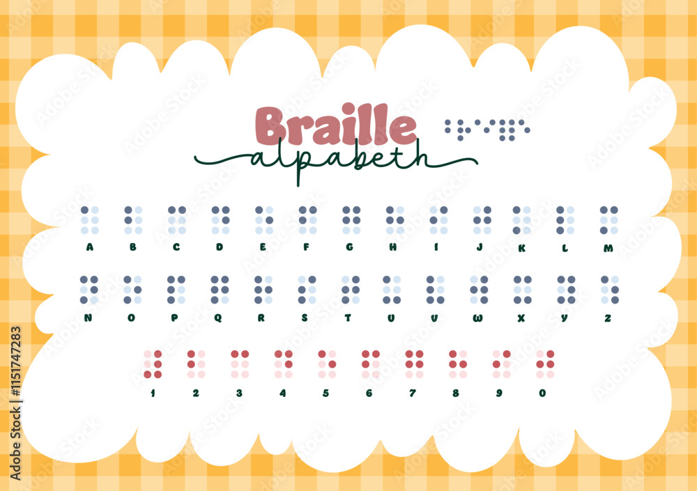 Vector de Stock Braille writing system symbols for visually impaired ...