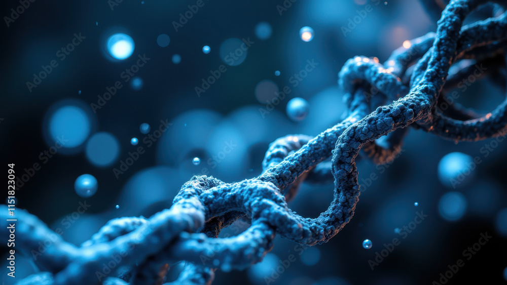 High-resolution microscopic image showing the structure of a molecule ...