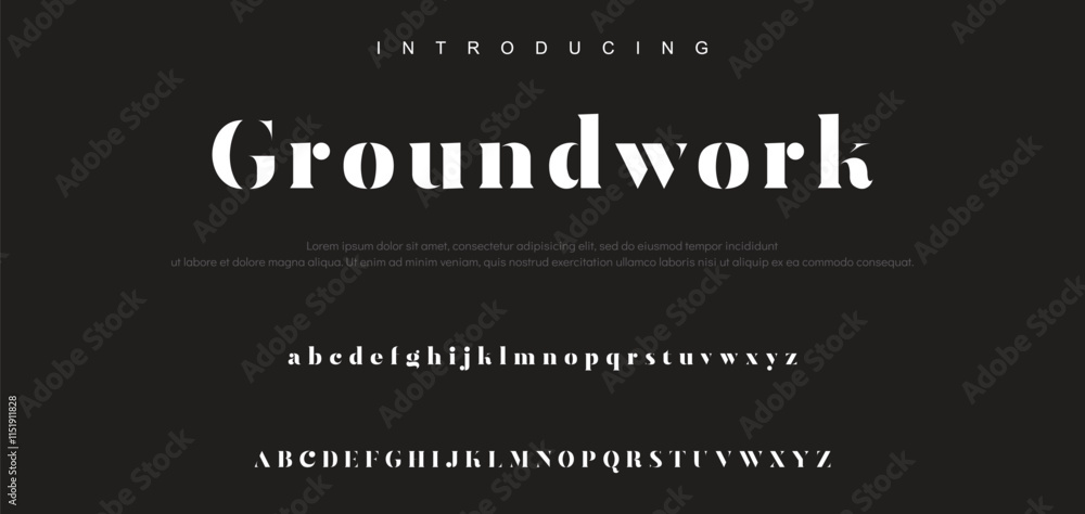 Luxury serif font in modern style. Elegant wedding alphabet letters ...