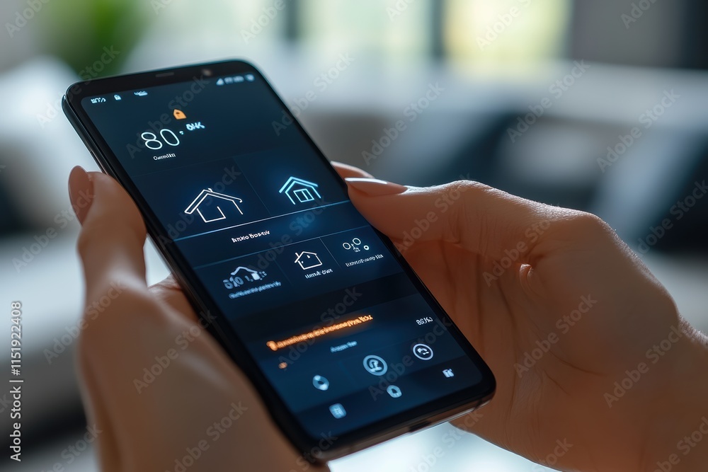 Smart device controls temperature and home settings from mobile app ...
