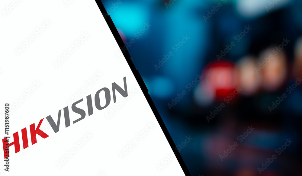 Dhaka, Bangladesh- 23 Dec 2024: Hikvision logo is displayed on ...