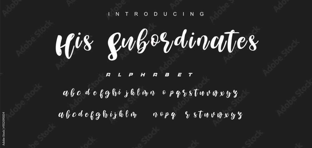 Handwritten Brush font for lettering quotes. Hand drawn brush style ...