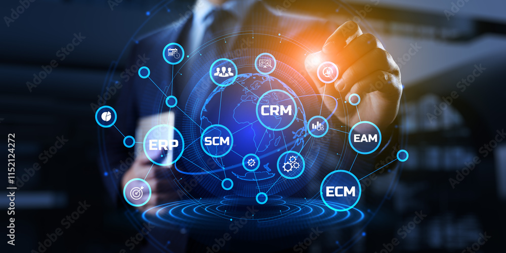 Business Applications Integration Illustrated With Erp Crm Scm Eam And Ecm Systems As