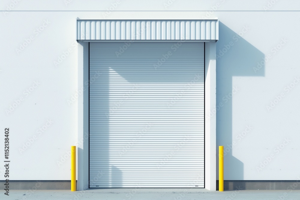 Sliding steel door of large storage warehouse Stock Photo | Adobe Stock