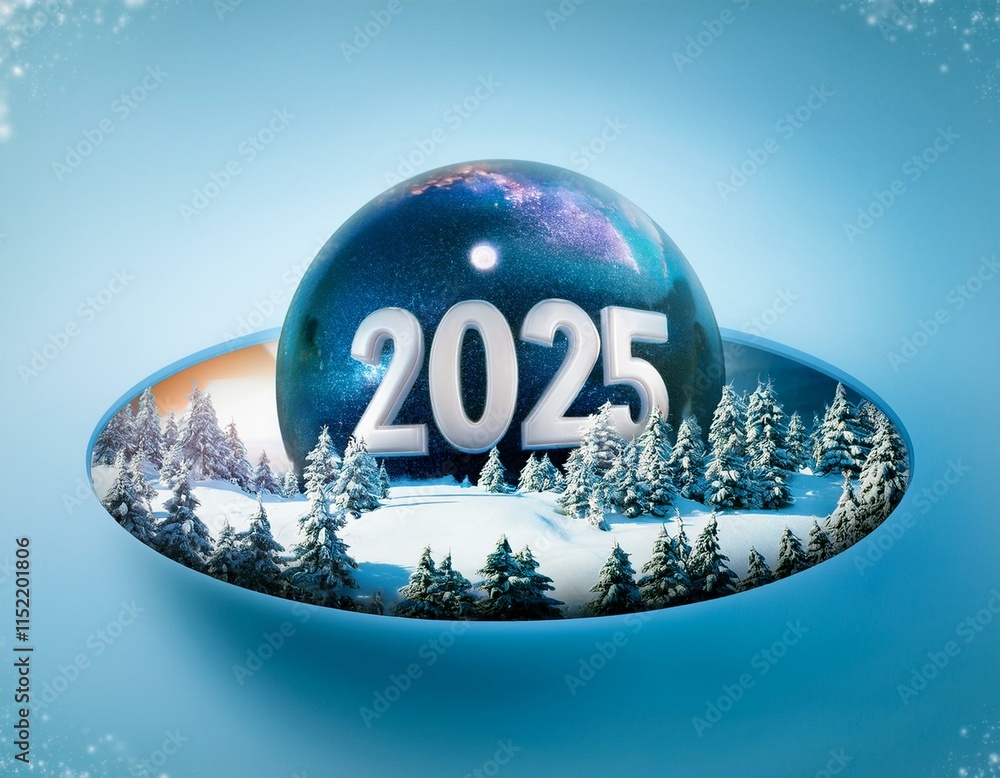 It contains images with the number 2025 and various scenes related to ...