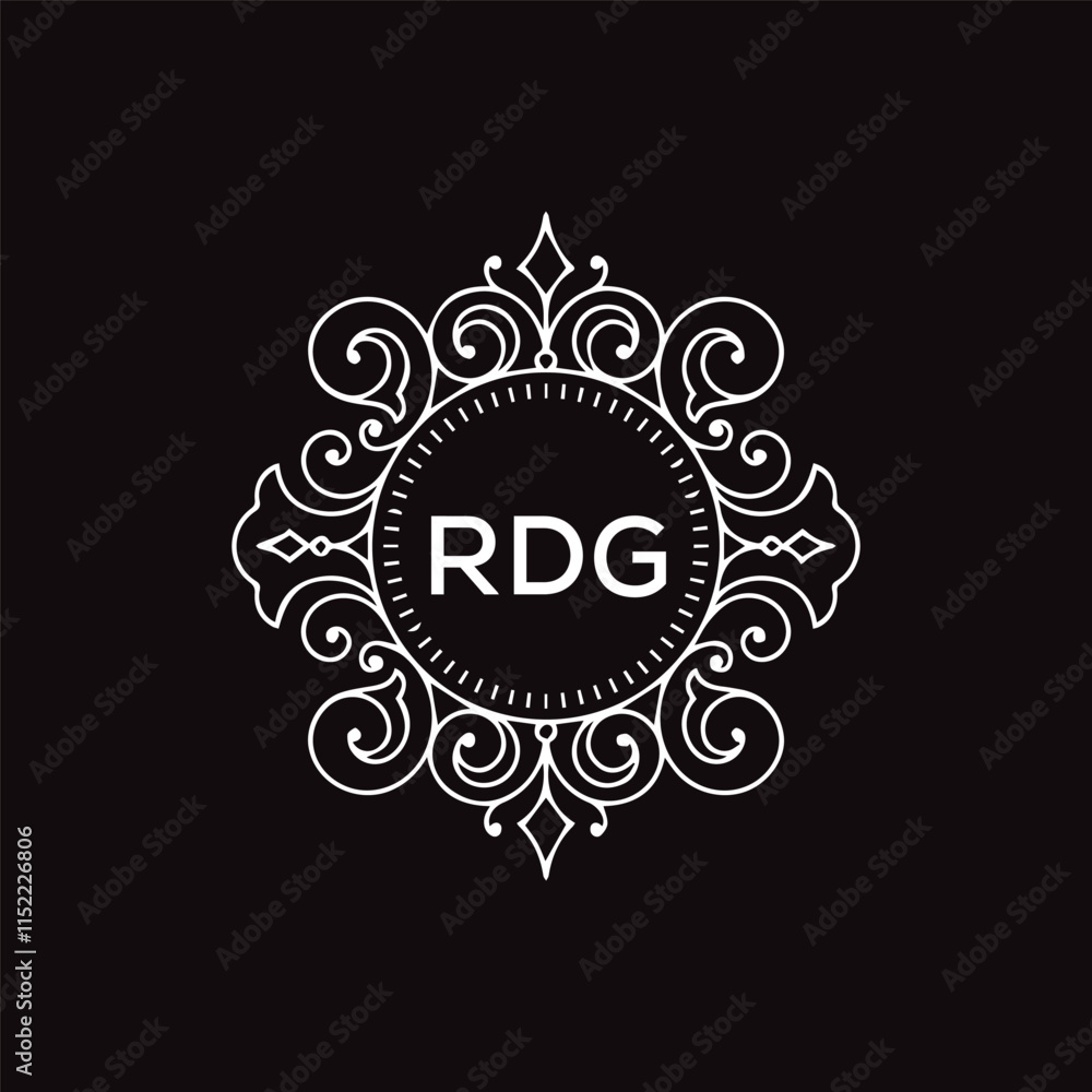 RDG letter logo design with black background in illustrator, vector ...