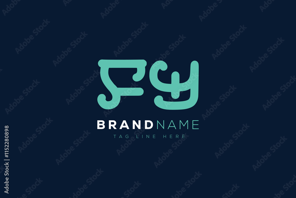 F and Y logo design. FY abstract Letters Logo Monogram. This logo ...