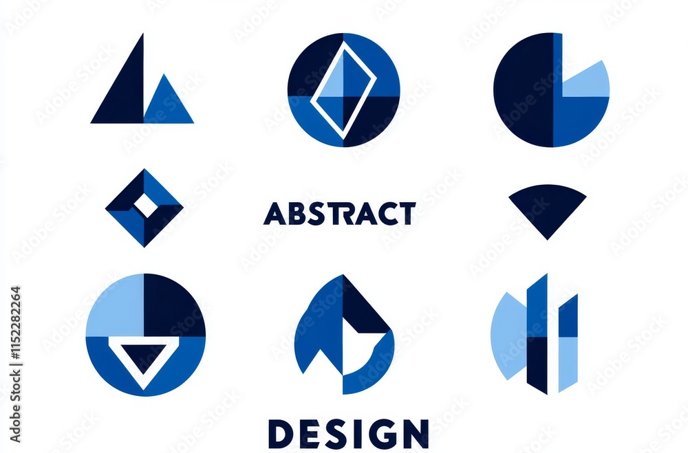 Metaphysical abstract logo set, vector graphic icons collection for ...