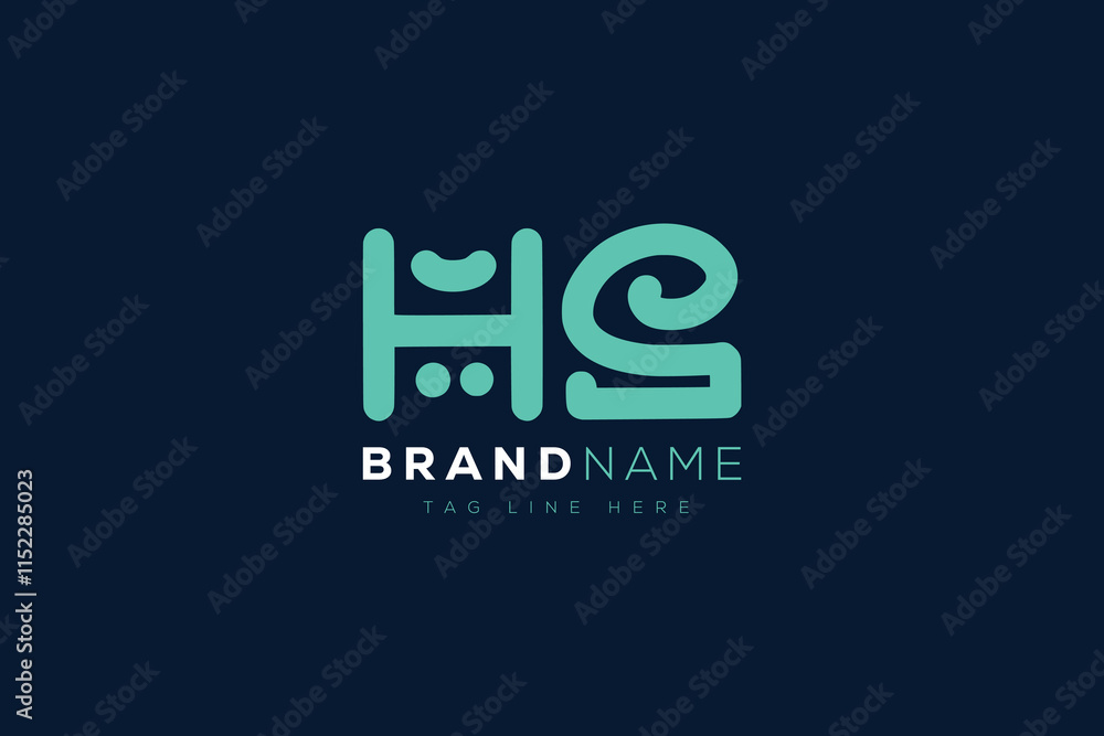H and S logo design. HS abstract Letters Logo Monogram. This logo ...