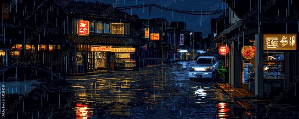 Pixel art, a screenshot of an old-school video game with the pixelated ...