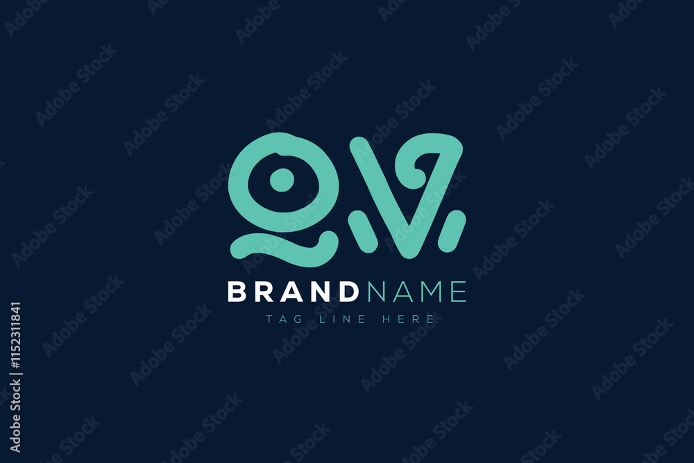 Q and V logo design. QV abstract Letters Logo Monogram. This logo ...