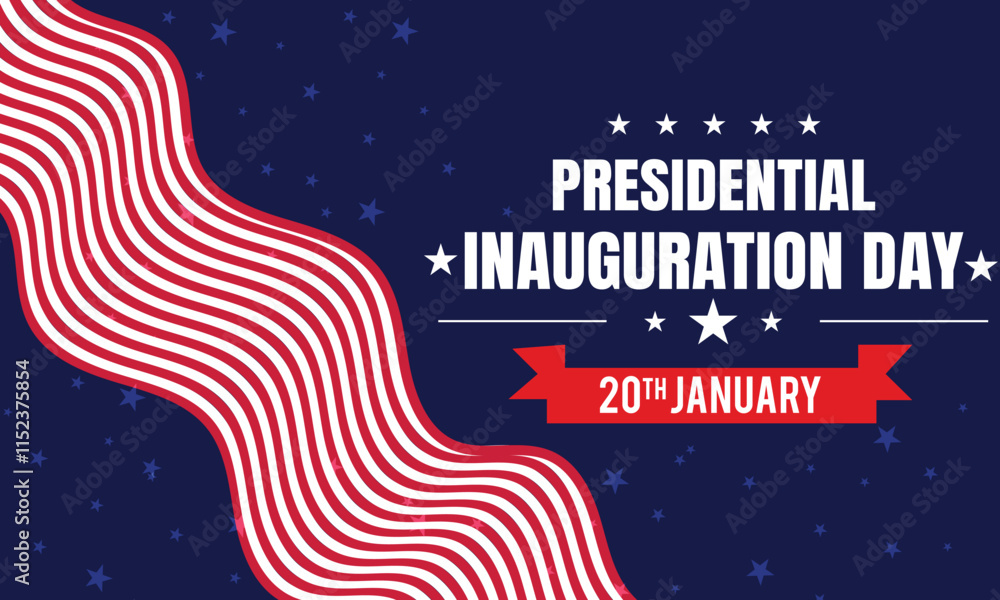 USA Presidential Inauguration Day Vector Illustration January 20 with ...