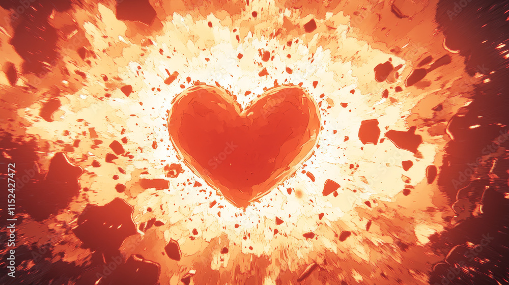 Stock-Illustration „Heart explosion animation sprite sheet, sequence ...