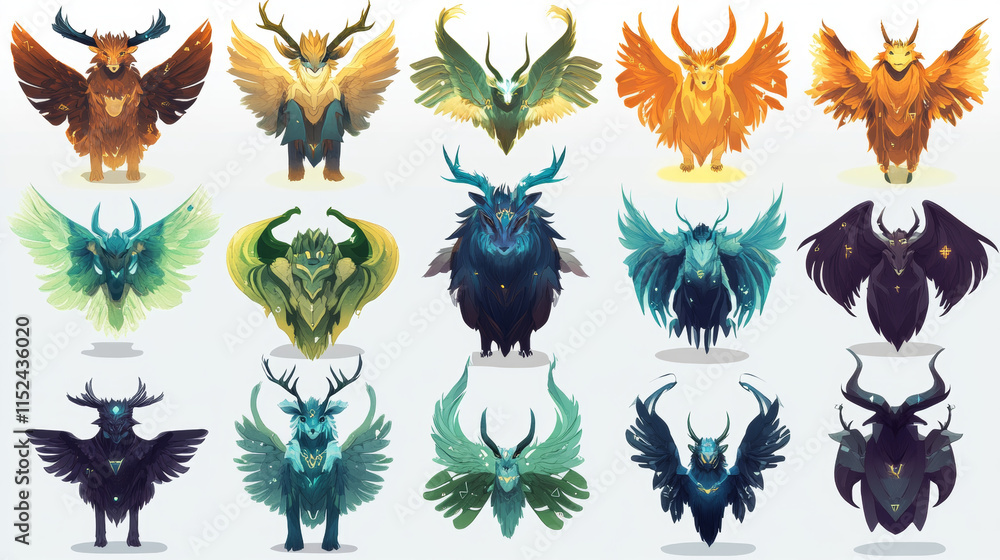 Game avatar frames, level ui icons, wooden shields or banners animal ...