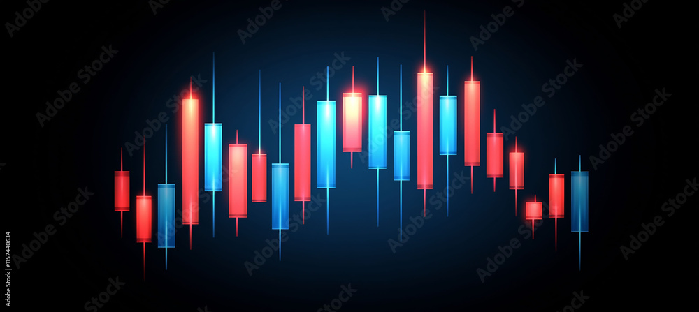 Candlestick chart showing a bearish engulfing pattern where a large red ...