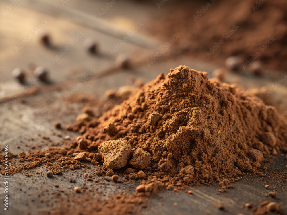 cocoa powder background. brown, coffee, powder, food, cocoa, ground ...