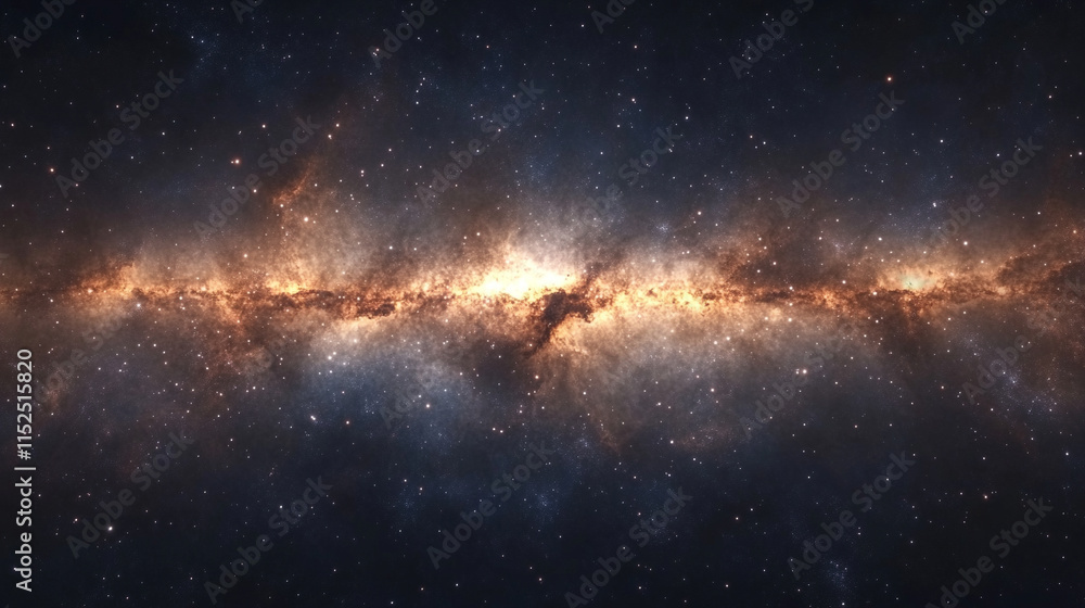 A 360-degree equirectangular projection space background featuring a ...