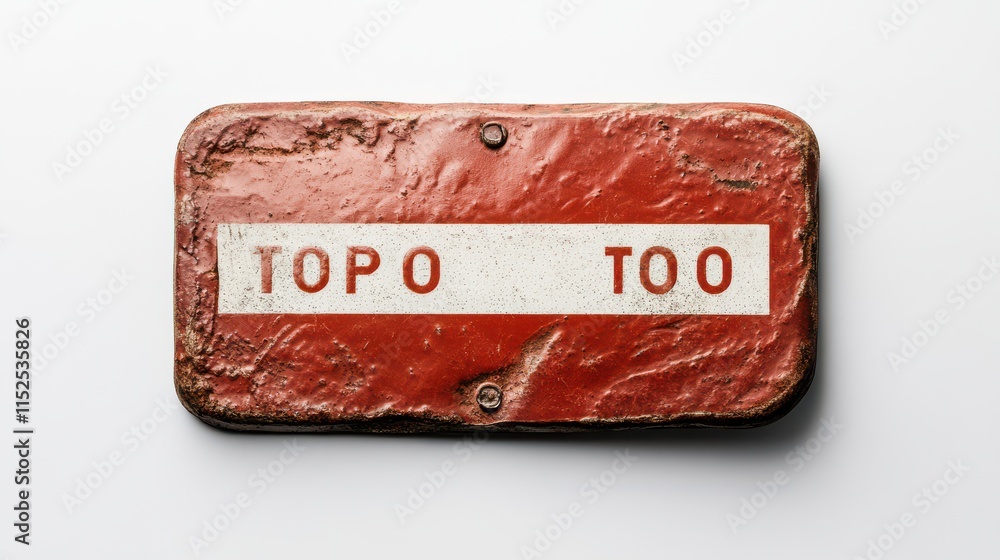 Bold red emergency stop sign for safety Stock Photo | Adobe Stock