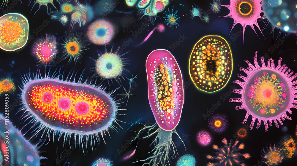 Vibrant and intricate unicellular organisms captured through electron ...