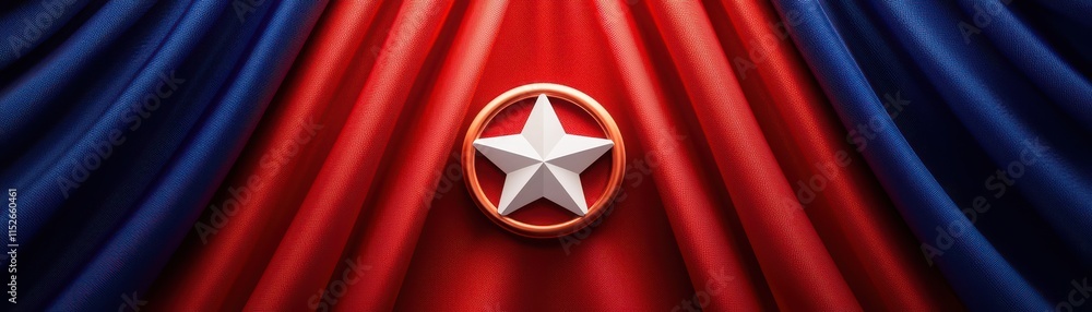 Minimalist patriotic designs for USA concept. Red and blue fabric ...