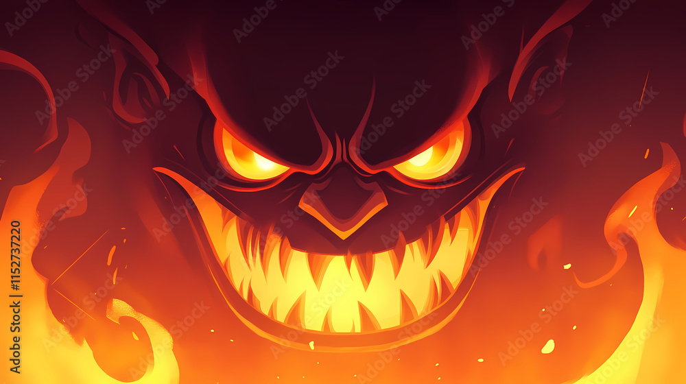 Cartoon character with evil aura and sinister expression-the sinister ...