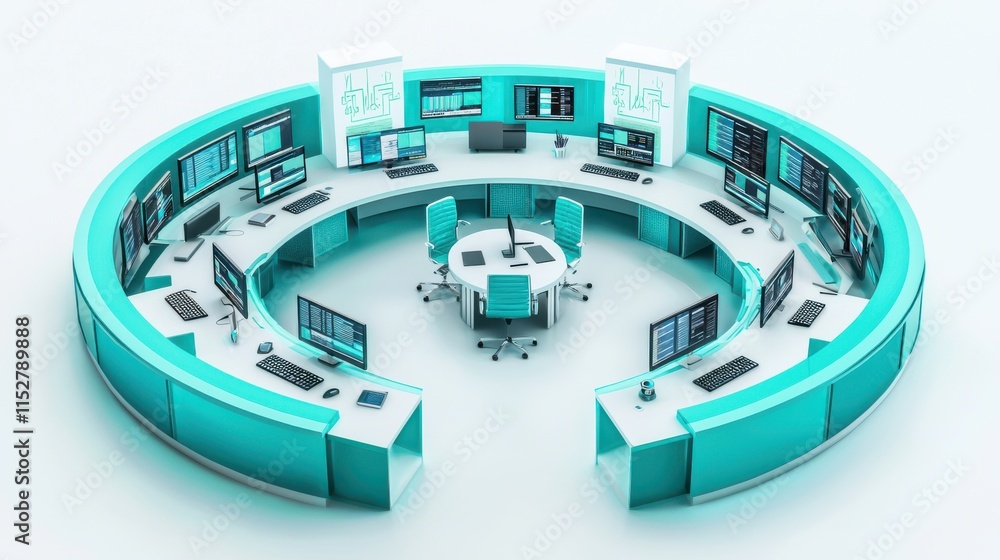 Educational Technology Hub in Bright Turquoise Color Scheme Featuring ...