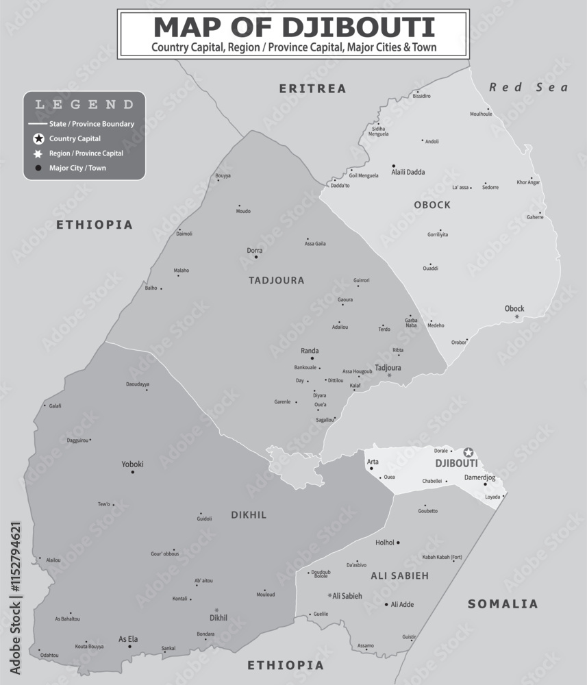 African Countries Geography Political map. Political map of country ...