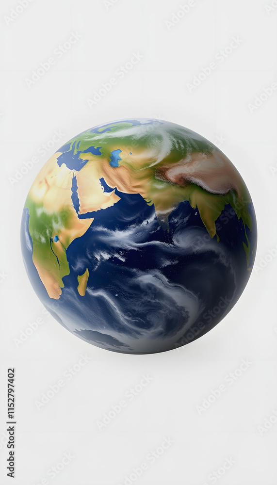 Earth globe isolated on white background. Environmental Earth Globe on ...