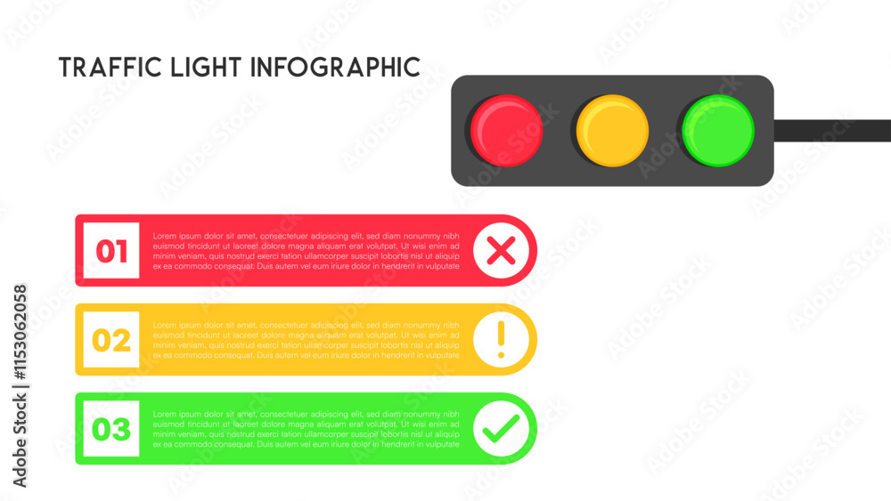 Traffic Light Decision-Making Infographic with Red, Yellow, and Green ...