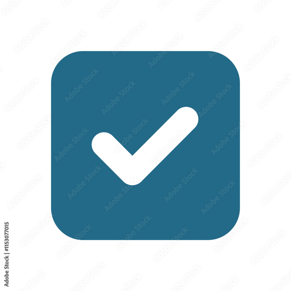 Checkmark Icon Vector Logo template. Check list button icon ...