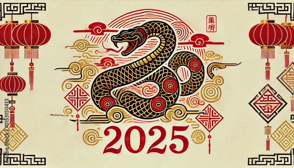 Chinese Zodiac Snake Sign 2025 - Year of the Snake - Cycle of Animals ...