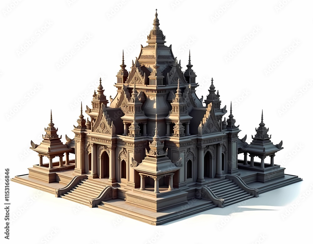 Illustration of architectural design of Majapahit Javanese kingdom ...