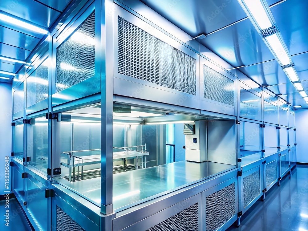 Macro Photography of Laminar Flow Hood Airflow, Cleanroom Technology ...
