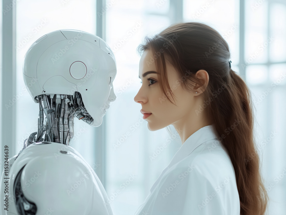 Exploring New Frontiers: A Female Scientist and Cyborg Robot Unite to ...