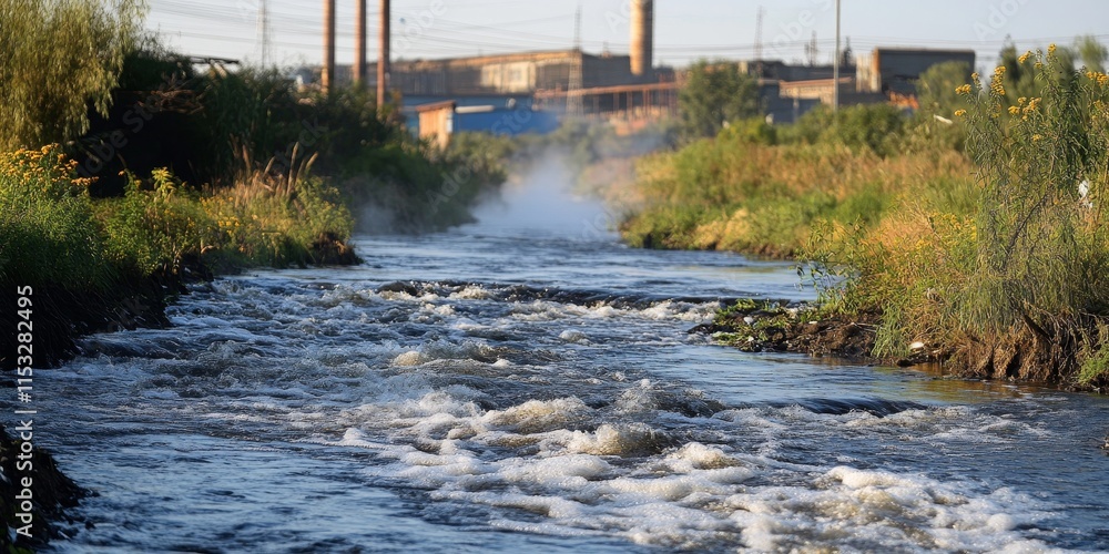 Water pollution in rivers occurs due to industrial activities that fail ...