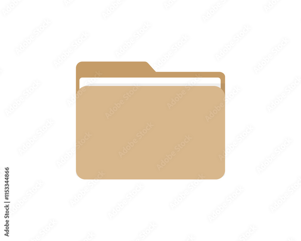 Office folder icon. File folder icon. Document binder data archive ...