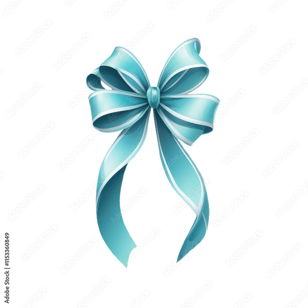 blue ribbon bow with transparent background PNG and JPEG image Stock ...
