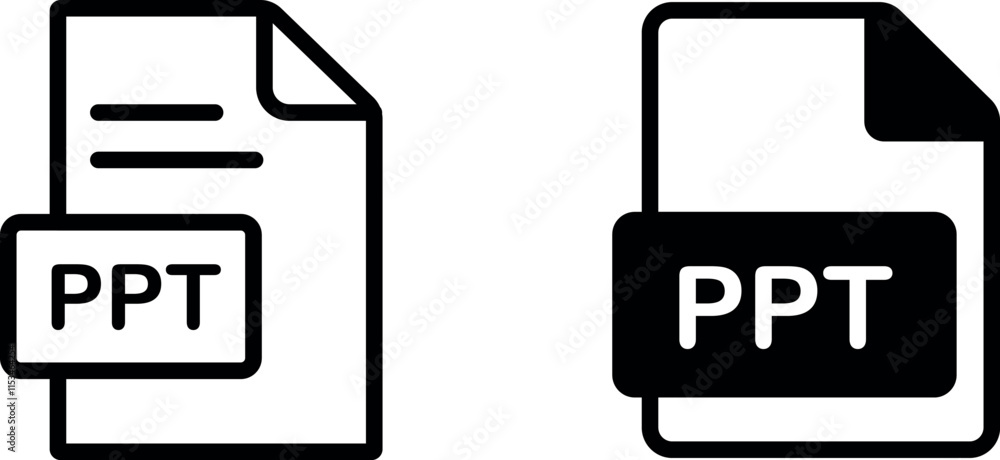 "Download PPT File Icon - PowerPoint and Presentation Symbol" Stock ...