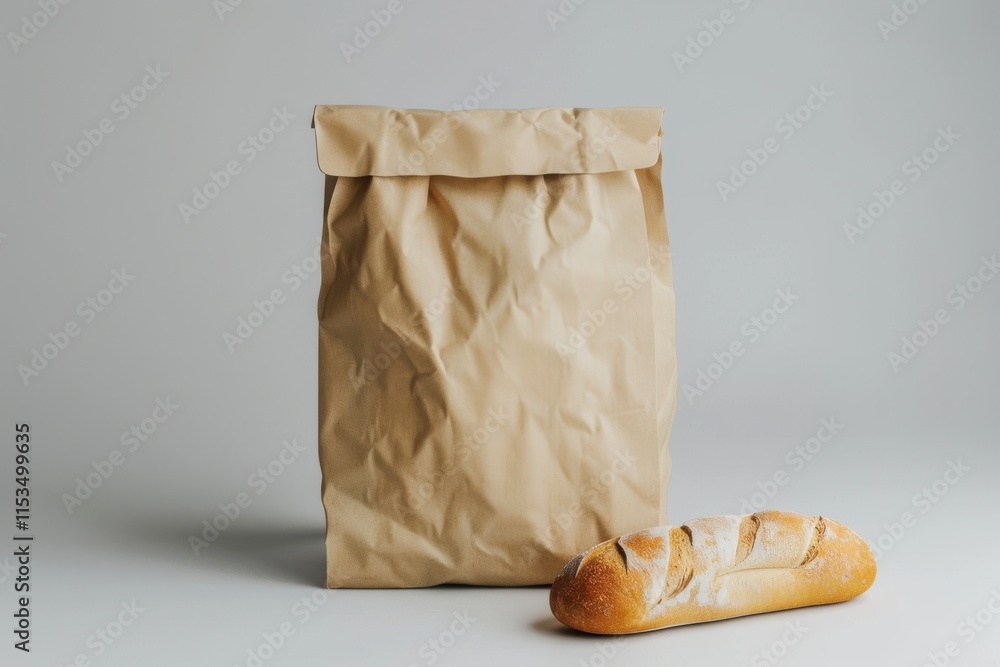 Custom Blank Bread Packaging Mockup in Studio background, Place Your ...