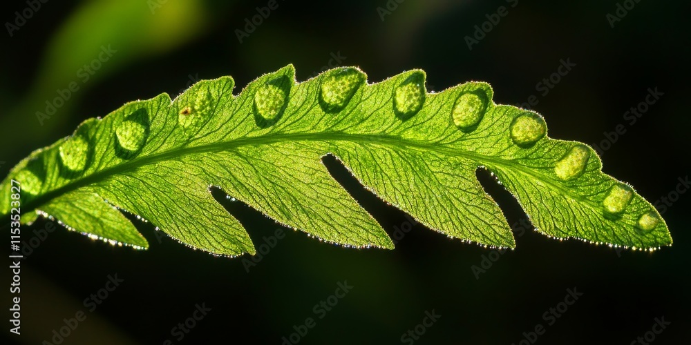 Fern leaf spores serve as a vital means of reproduction for ferns ...