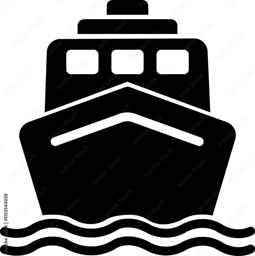 ship and boat icon in flat style. water transport symbol. vessels for ...