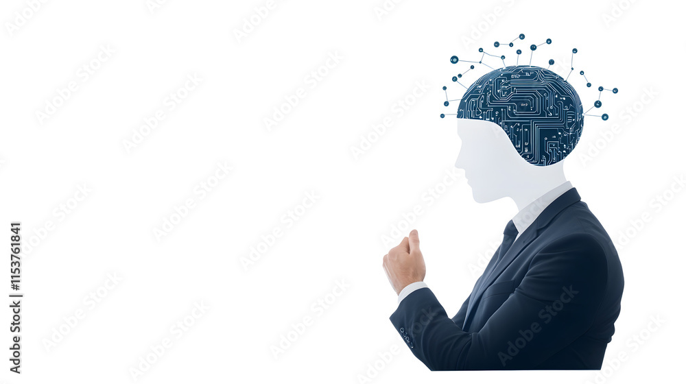 AI-powered automated customer support system depicted through abstract ...