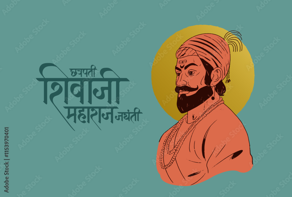 Chhatrapati Shivaji Maharaj hand drawn, sketch, vector illustration ...