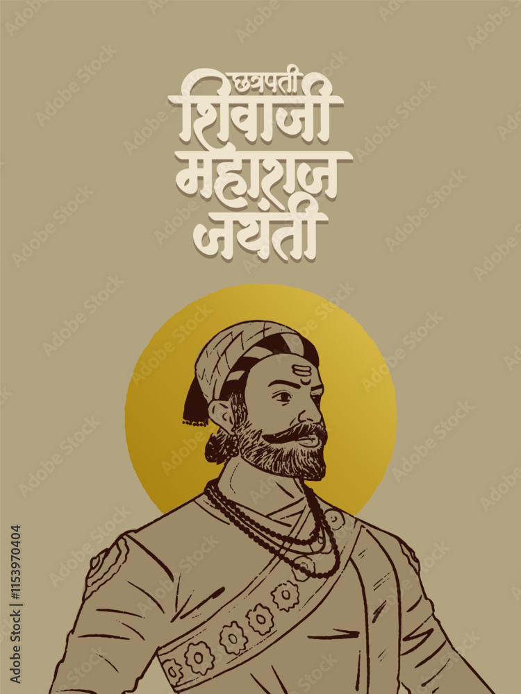 Chhatrapati Shivaji Maharaj hand drawn, sketch, vector illustration ...