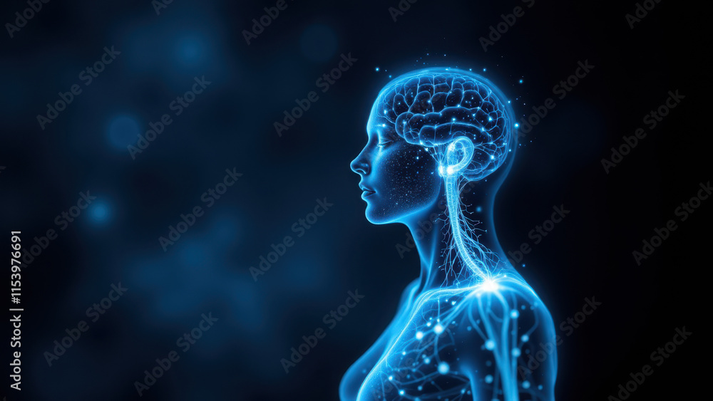 Illustration of a human torso with highlighted internal organs and ...