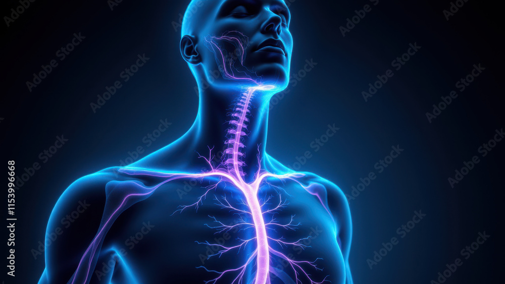 Vagus Nerve Stimulation (VNS) animation highlighting neural pathways ...