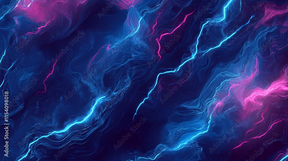 Dynamic electric blue lightning energy background. Galvanic ...